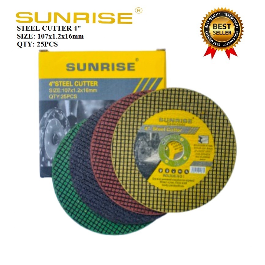 SUNRISE Economic Cutting Disc 4" ( 25pcs ) Heavy Duty for Cutting metal ...