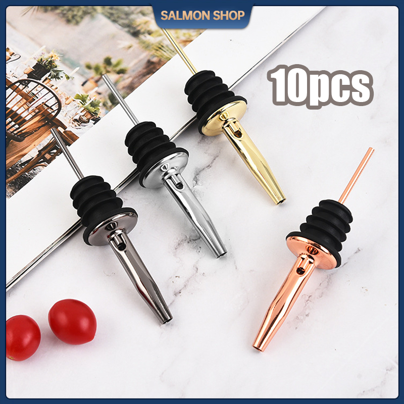 10pcs Stainless Steel Stopper For Bottle Wine Olive Oil Pourer ...