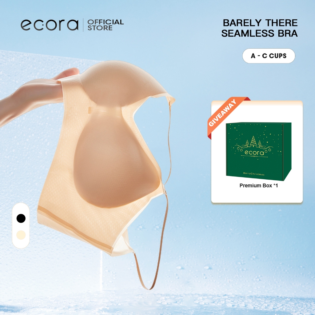 ecora | Barely There Seamless Silk Bra Wireless Push-up Bra, Ice Silk ...