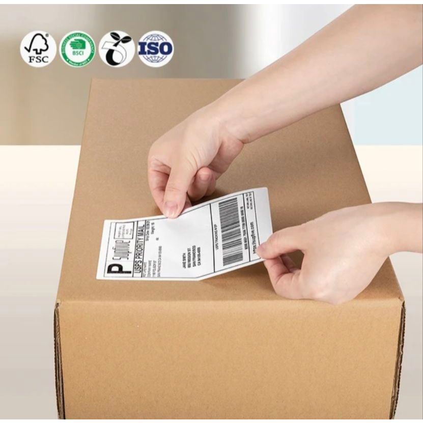 waybill STICKER Fold 500 PCS/STACK 100mmx150mm / A6 SIZE FOR THERMAL ...