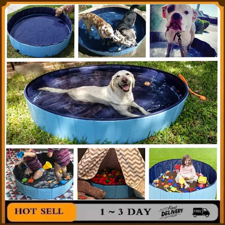 Outdoor Bathing Foldable Pet Swimming Pool Portable Dog Pool kids Pets ...