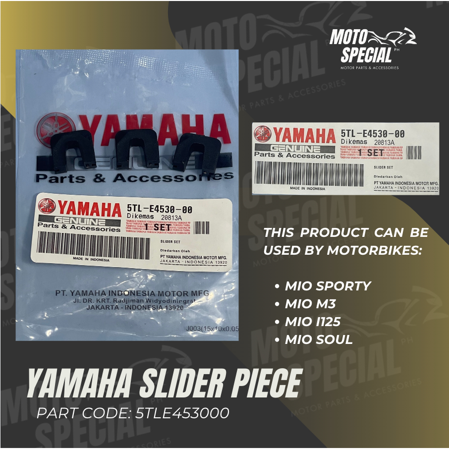 Yamaha Slider Piece: 5TL-E4530-00 for NMAX / AEROX / MIO SPORTY / MIO M3 / Soul i 125 | Shopee ...