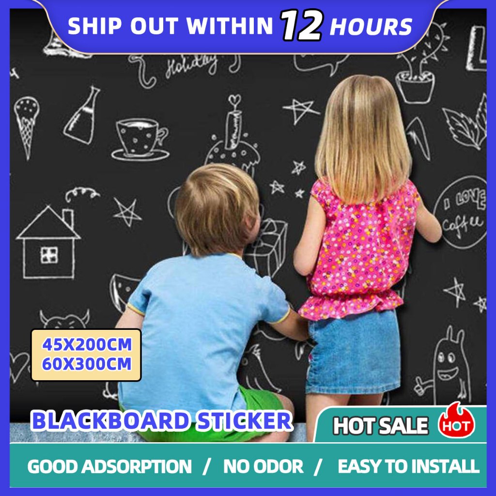 Sticker chalkboard | sticker whiteboard | Removable vinyl sticker for ...