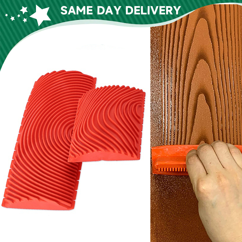 2Pcs Imitation Wood Graining Wall Painting Home Decoration Art ...