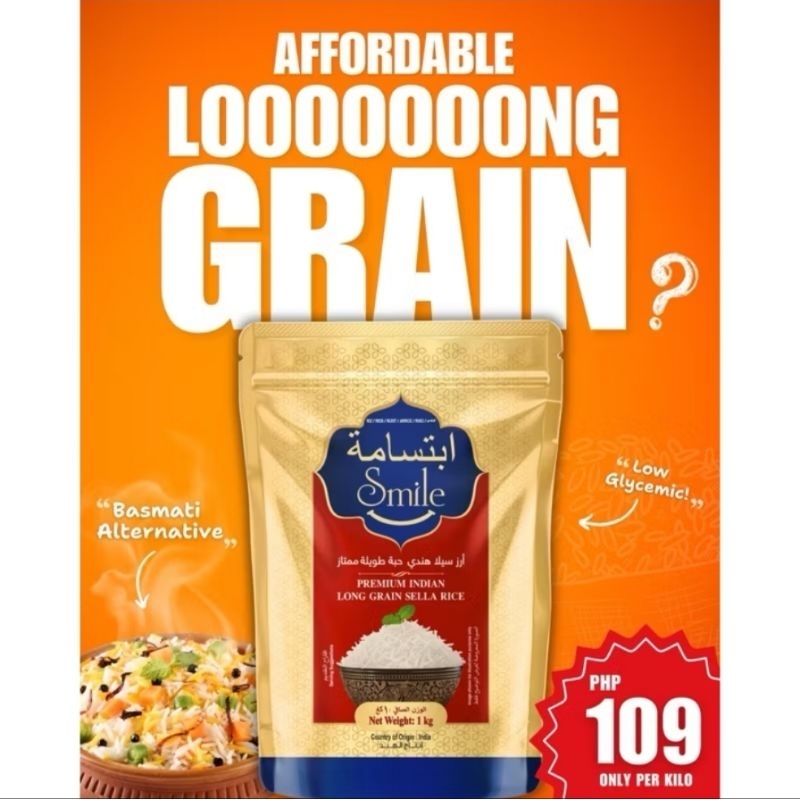 Smile Long Rice 1kg - Premium Indian Long Rice(BASMATI ALTERNATIVE ...