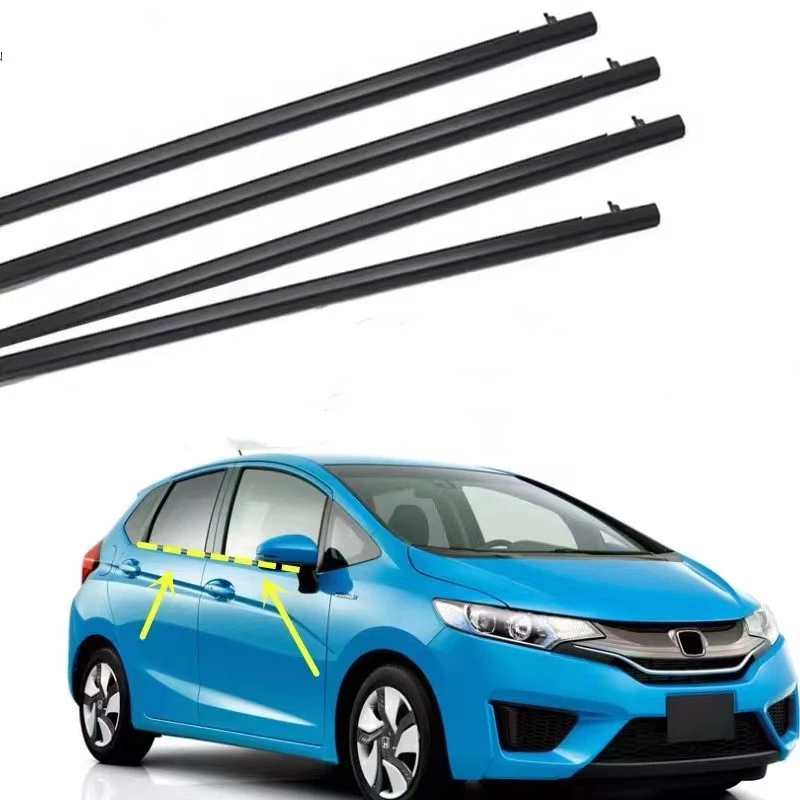 4Pcs/Set JAZZ 2014-2020 Car Outside Window Moulding Weatherstrip ...