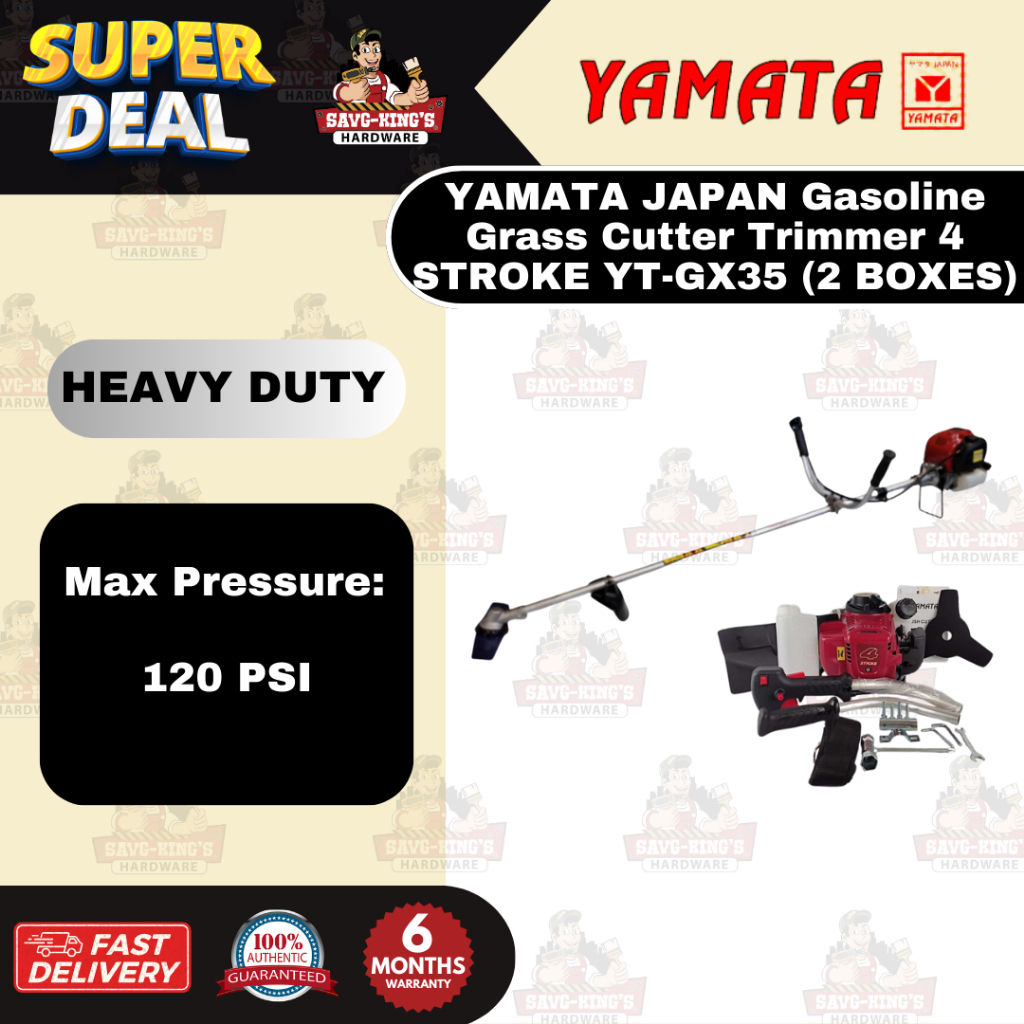 YAMATA JAPAN Gasoline Grass Cutter Trimmer 4 STROKE YT-GX35 (2 BOXES ...