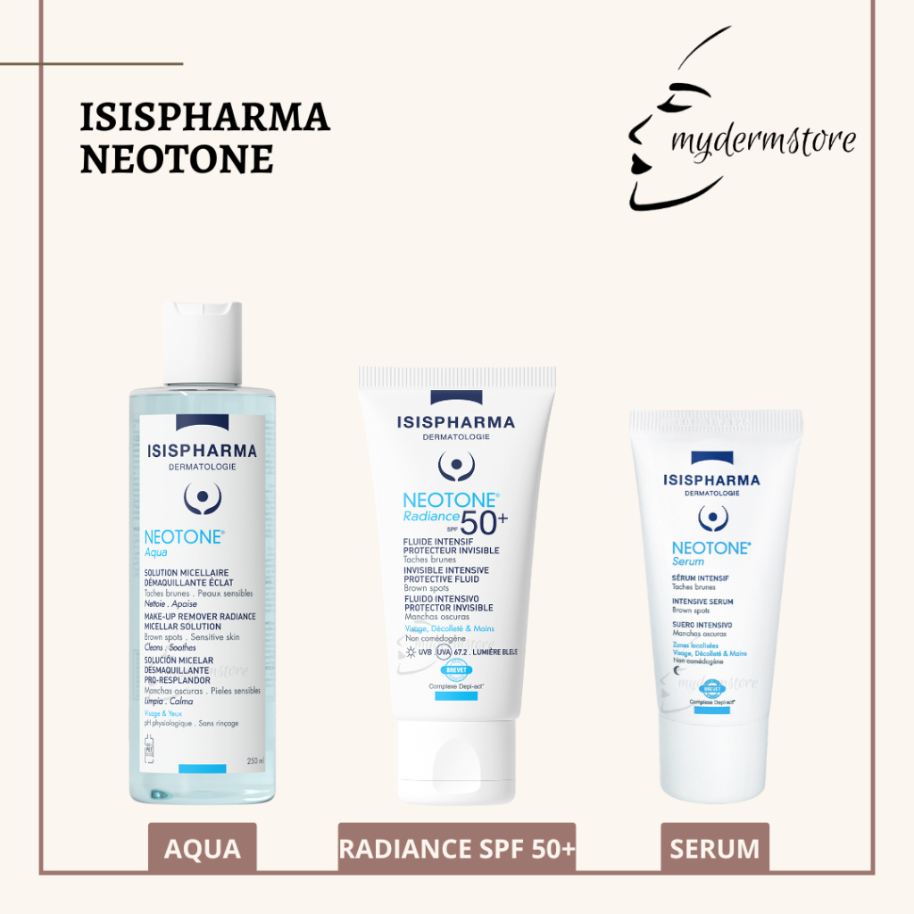 ISISPHARMA NEOTONE Radiance SPF 50+ 30ML | NEOTONE AQUA 250ML | NEOTONE ...