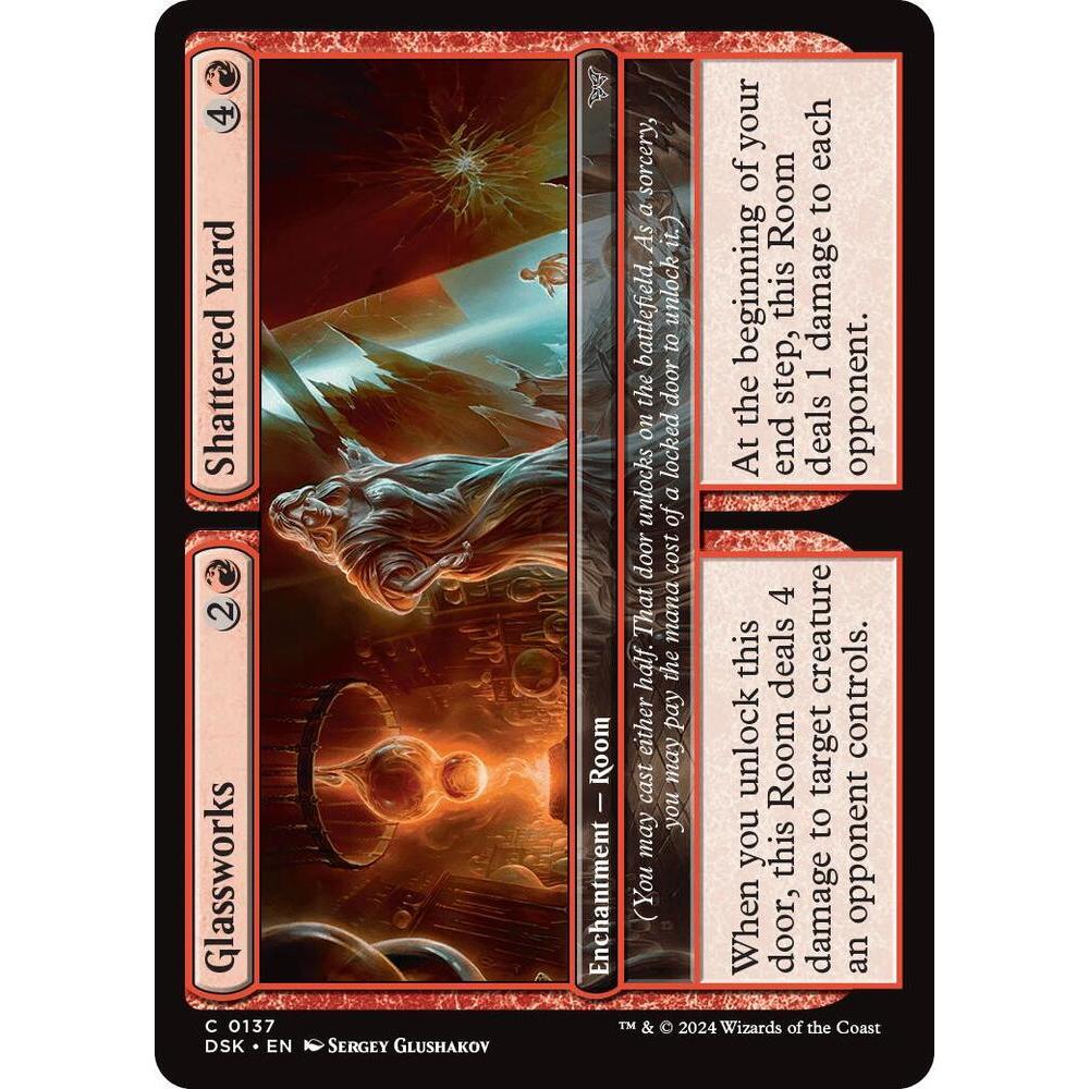 Magic the Gathering - Glassworks // Shattered Yard - MTG Red - DSK - NM ...