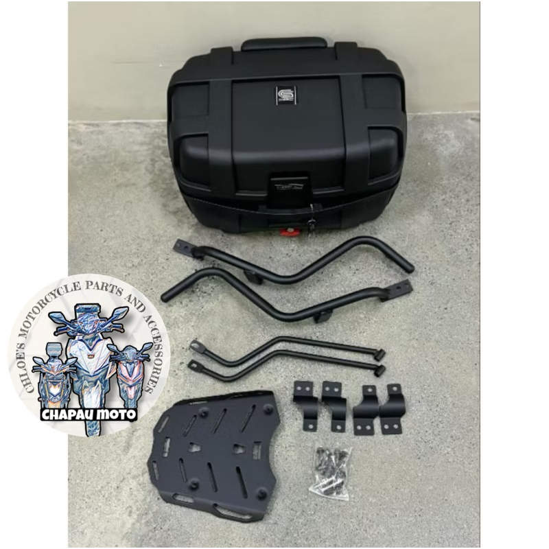 SEC BRACKET WITH 50L TOP BOX PLASTIC (as pack) BUDGET MEAL for Aerox ...