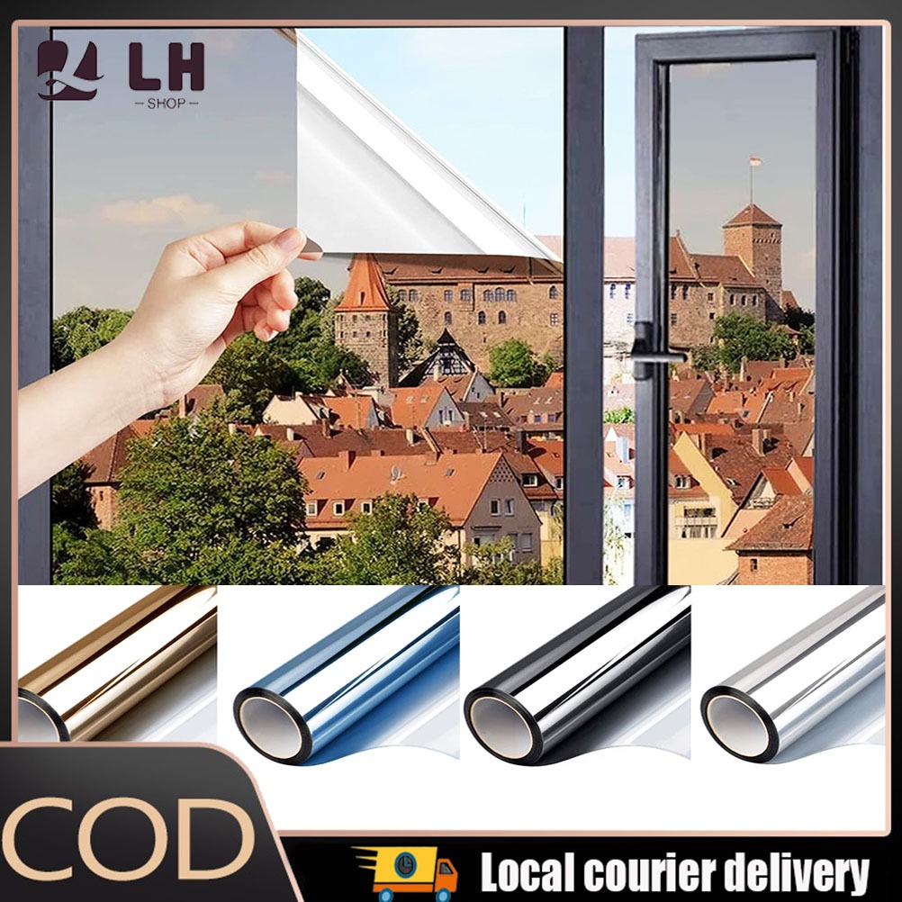 DIY home solar film window glass sticker self-adhesive one-way mirror ...