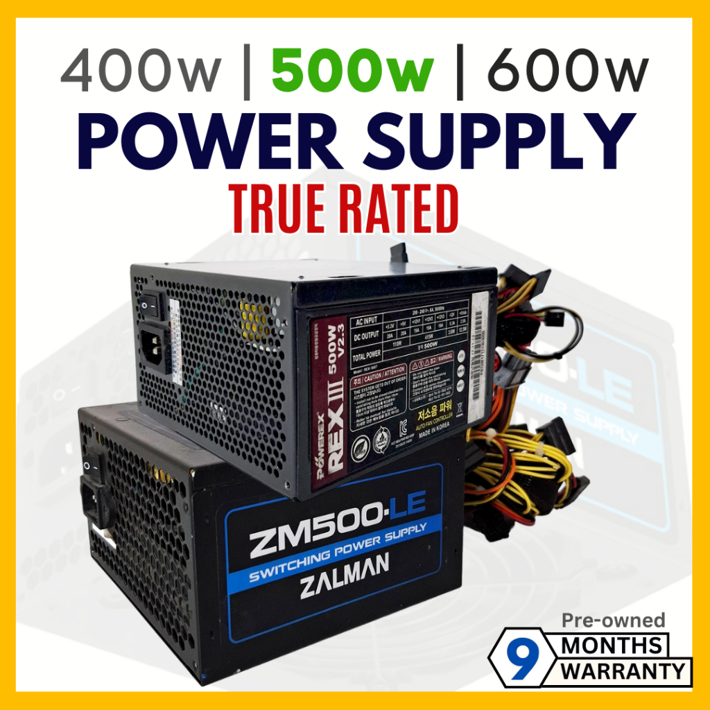 400 Watts , 500 Watts and 600 Watts Mixed Brand TRUE Rated Desktop ...