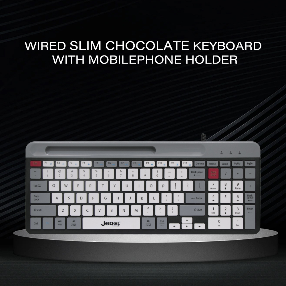 K37 Wired Keyboard, Slim Mechanical Keyboard Gray, Compatible With Mac ...
