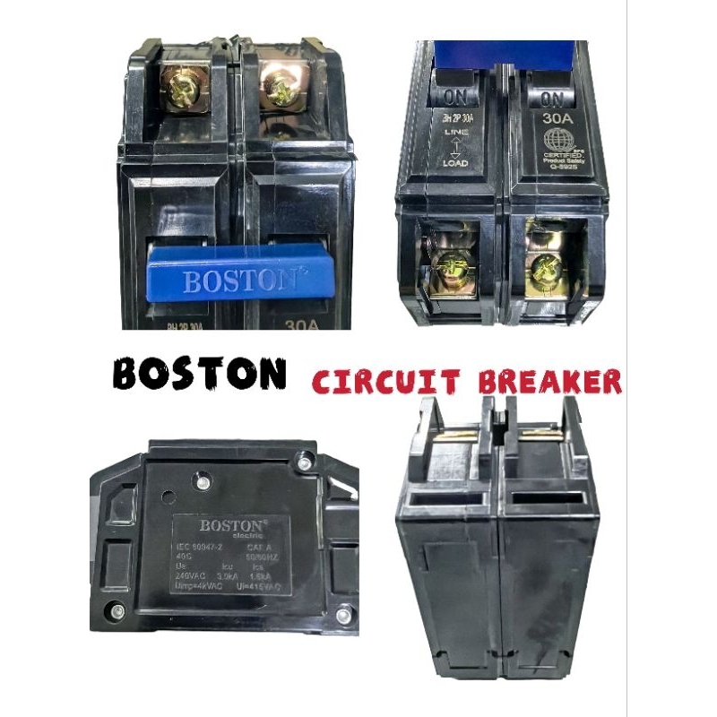 BOSTON CIRCUIT BREAKER BOLT-ON &PLUG-IN BH 2p,240v 15A 20A 30A 40A 60A ...
