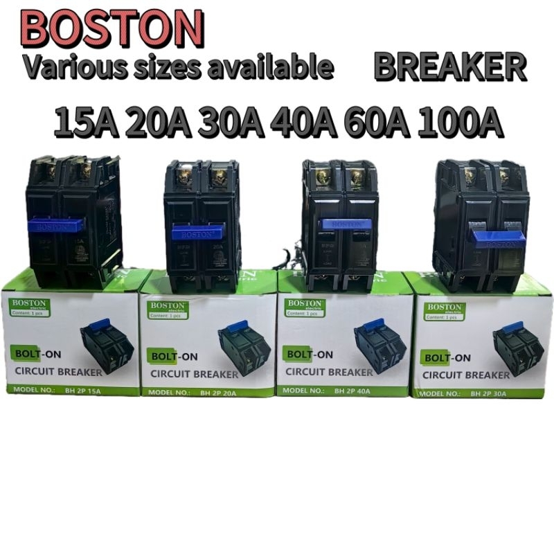 BOSTON CIRCUIT BREAKER BOLT-ON PLUG-IN 15A 20A 30A 40A 60A 100A ...
