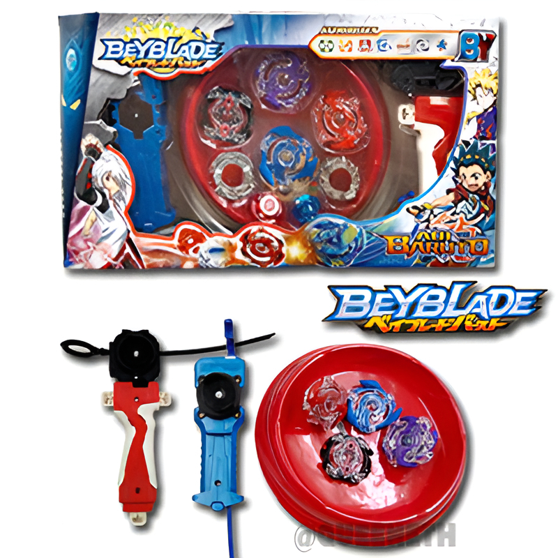 Set Beybladee Boxed Burst 4pcs Set With Laucher Metal Fight Battle ...