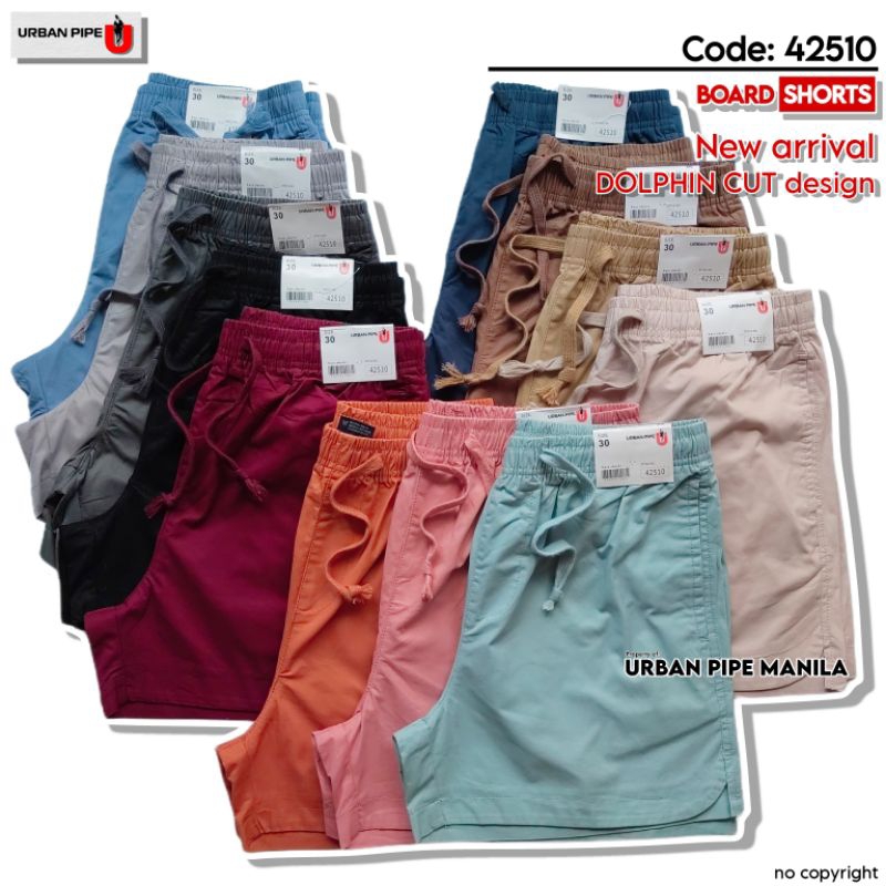 URBAN PIPE Unisex 42510 Board shorts new DOLPHIN Cut/Slit Cut Mid ...