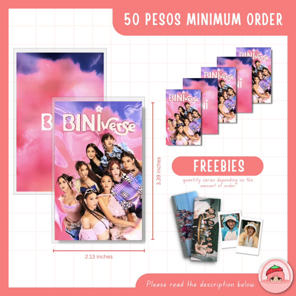 [UNOFFICIAL FANMADE] BINI BINIVERSE OT8 PC PHOTOCARD PRINT LOMO PPOP ...