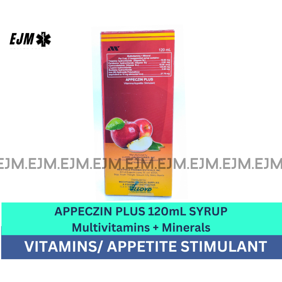 APPECZIN PLUS Vitamins / Appetite Stimulant 120mL | Shopee Philippines