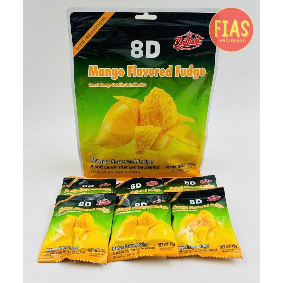 20 pcs 8D Mango Flavored Fudge | Shopee Philippines