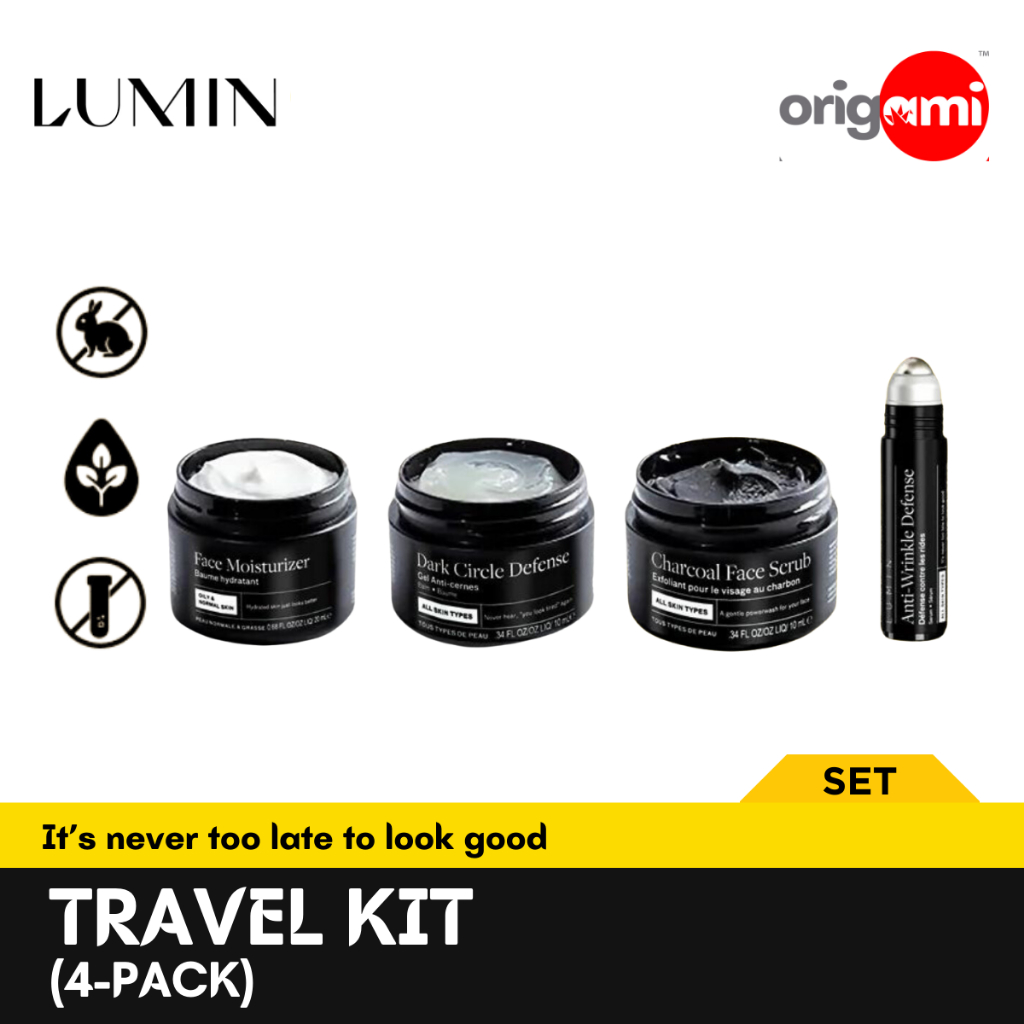 Lumin Skincare Essentials Travel Kit 4Pack for Men Skincare | Shopee ...