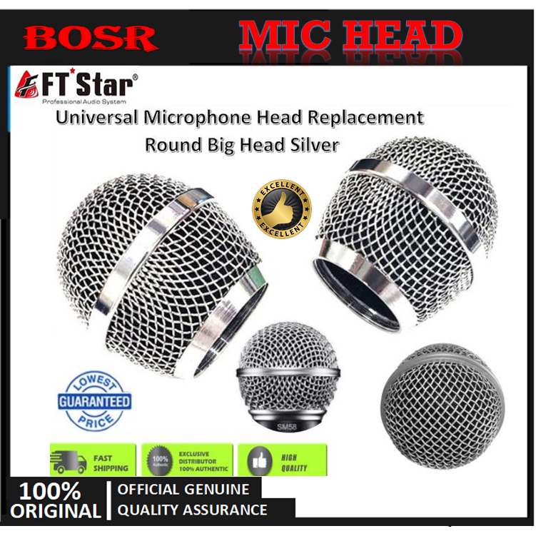 Universal Microphone Head Replacement Octagon silver | Shopee Philippines