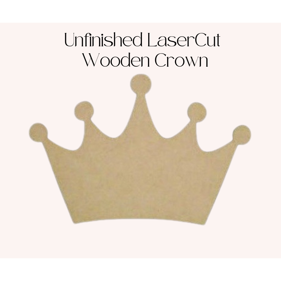 Unfinished Laser Cut Wooden Crown for DIY | Shopee Philippines