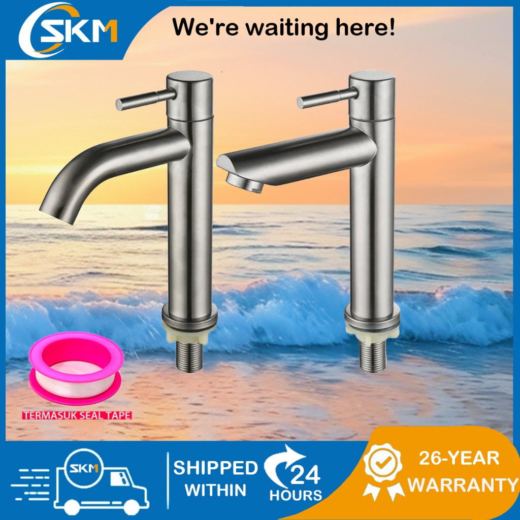 SUS 304 Faucet Stainless Steel Basin Faucet Bathroom Lavatory Tap ...