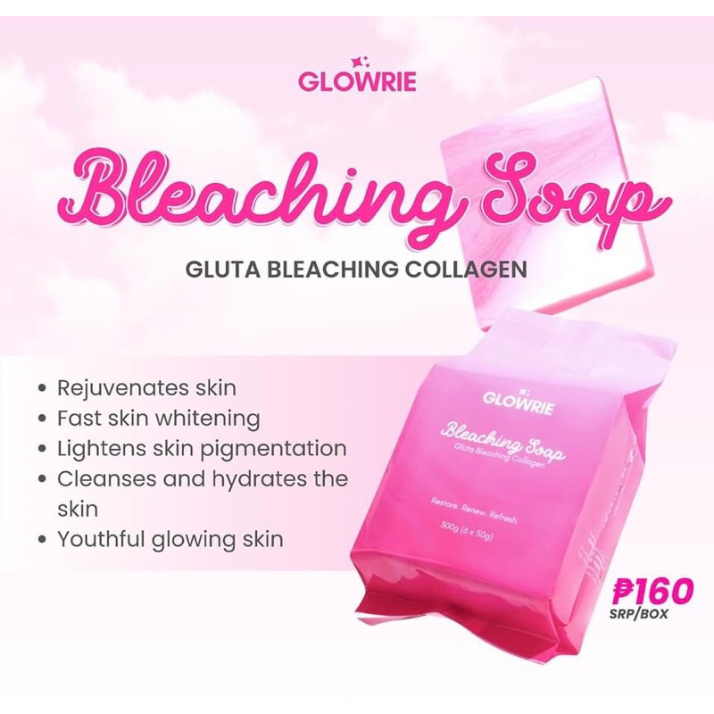 GLOWRIE BLEACHING SOAP INTENSE WHITENING 6BARS INSIDE by Loriejane ...