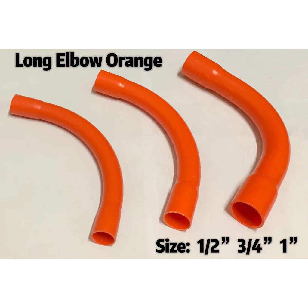 Orange Long Elbow PVC Fittings Pipe Long Elbow | Shopee Philippines