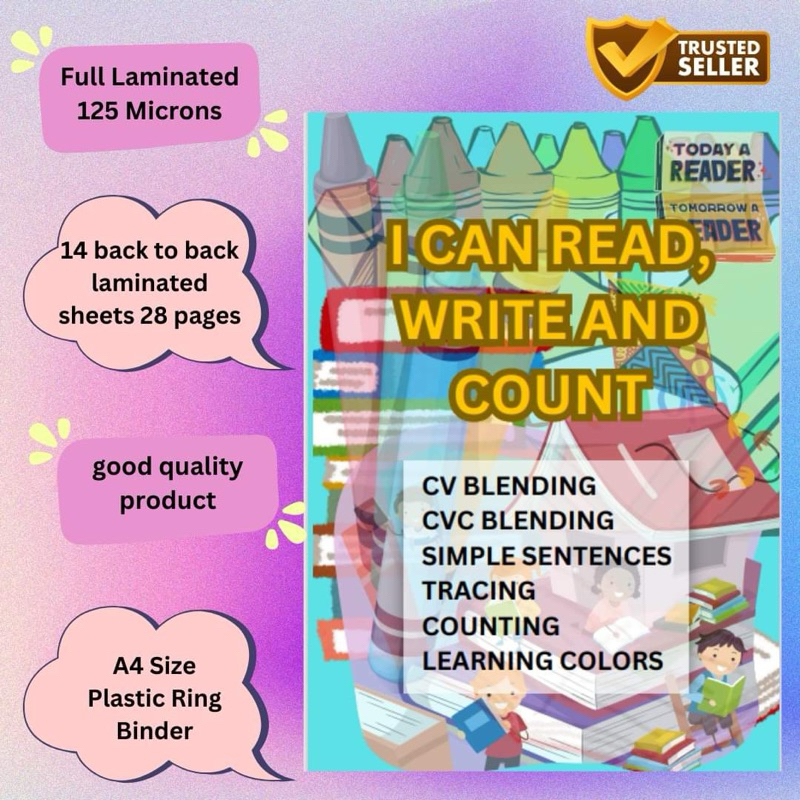 I CAN READ WRITE AND COUNT (Write and Wipe) | Shopee Philippines