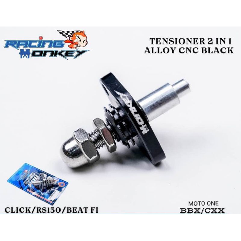 RACING MONKEY 2IN1 ALLOY CNC TENTIONER FOR HONDA CLICK/RS150/BEAR FI ...