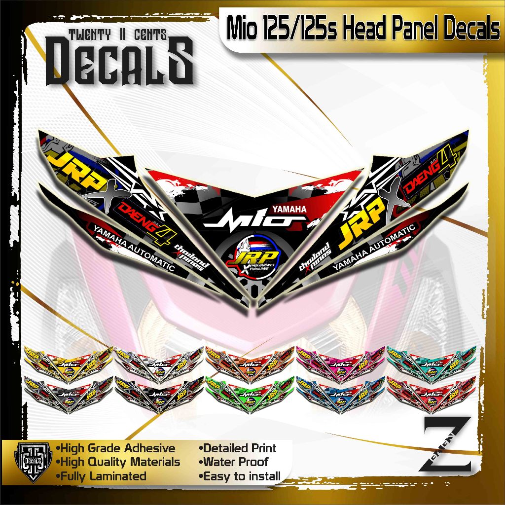Yamaha Mio i 125 / 125s Decals High-Quality Sticker Head Panel (JRP ...