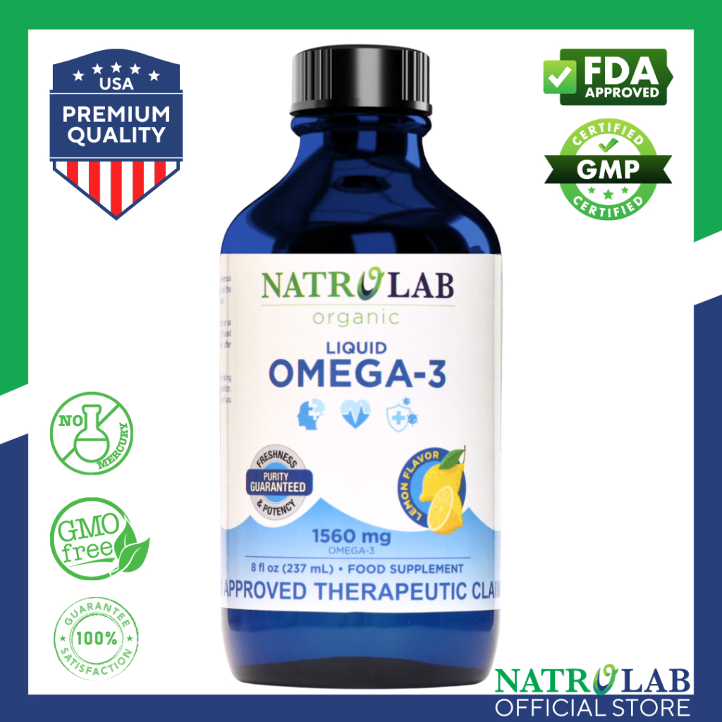 Natrolab Organic Liquid Omega EPA DHA NoMercury Natural Fish Oil Nordic ...