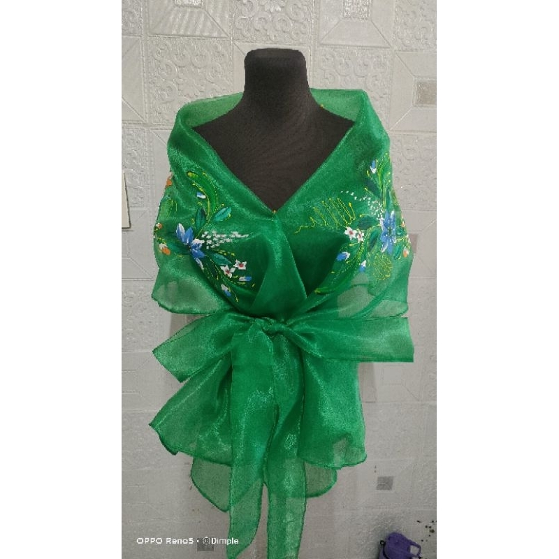 Filipiniana wrap around panuelo alampay painting | Shopee Philippines