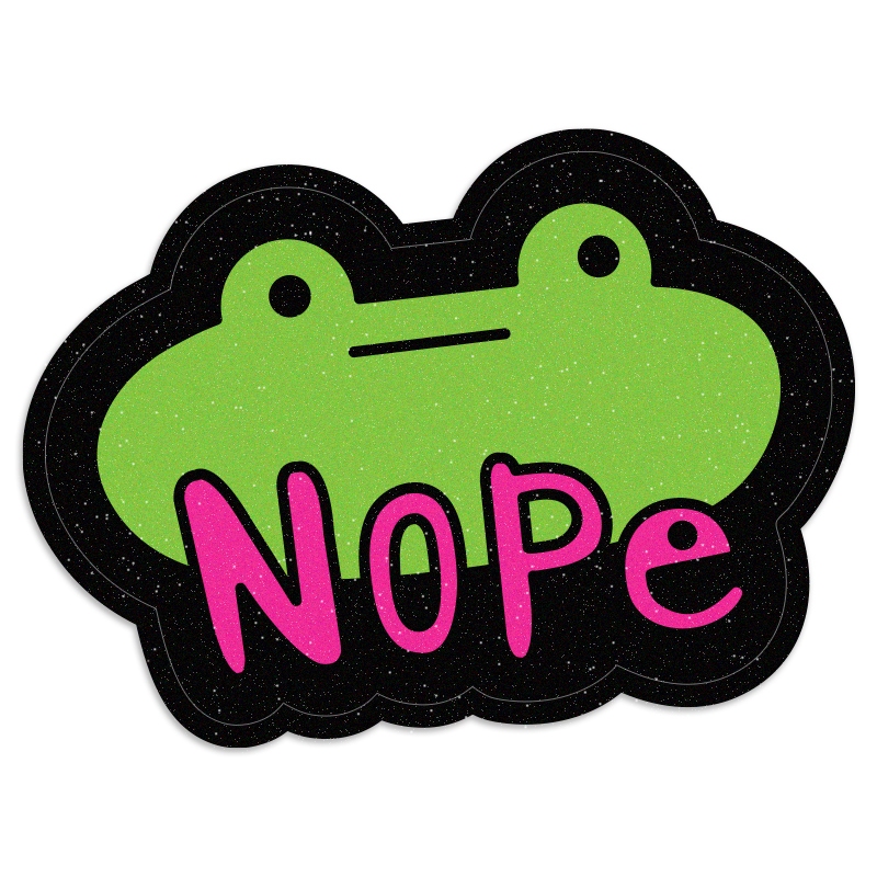 Nope Frog Waterproof Vinyl Decal Sticker, Laptop Sticker, Water Bottle ...