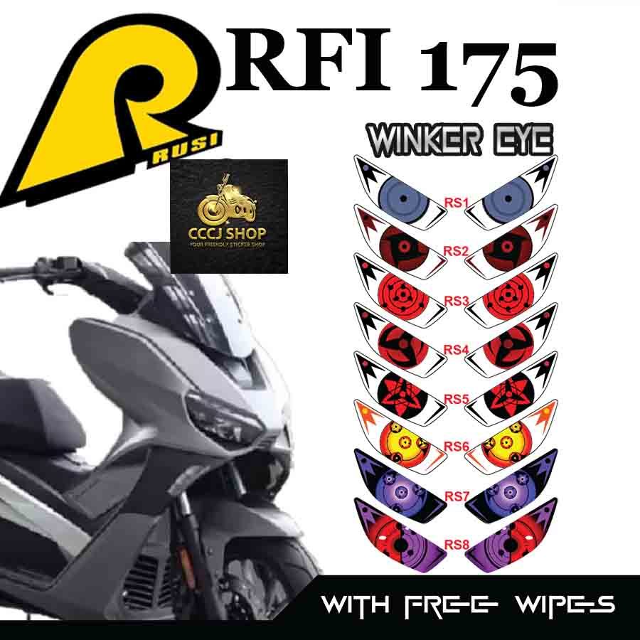 RUSI RFI 175 WINLER EYE STICKER/ TRANSPARENT/CUT MACHINE/TRANSLUCENT ...