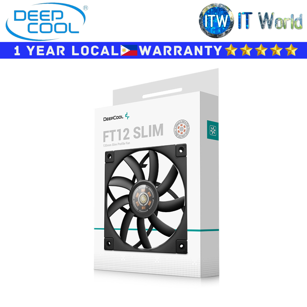Itw | Deepcool PC Fan FT12 Slim Black High-Performance Fluid Dynamic ...