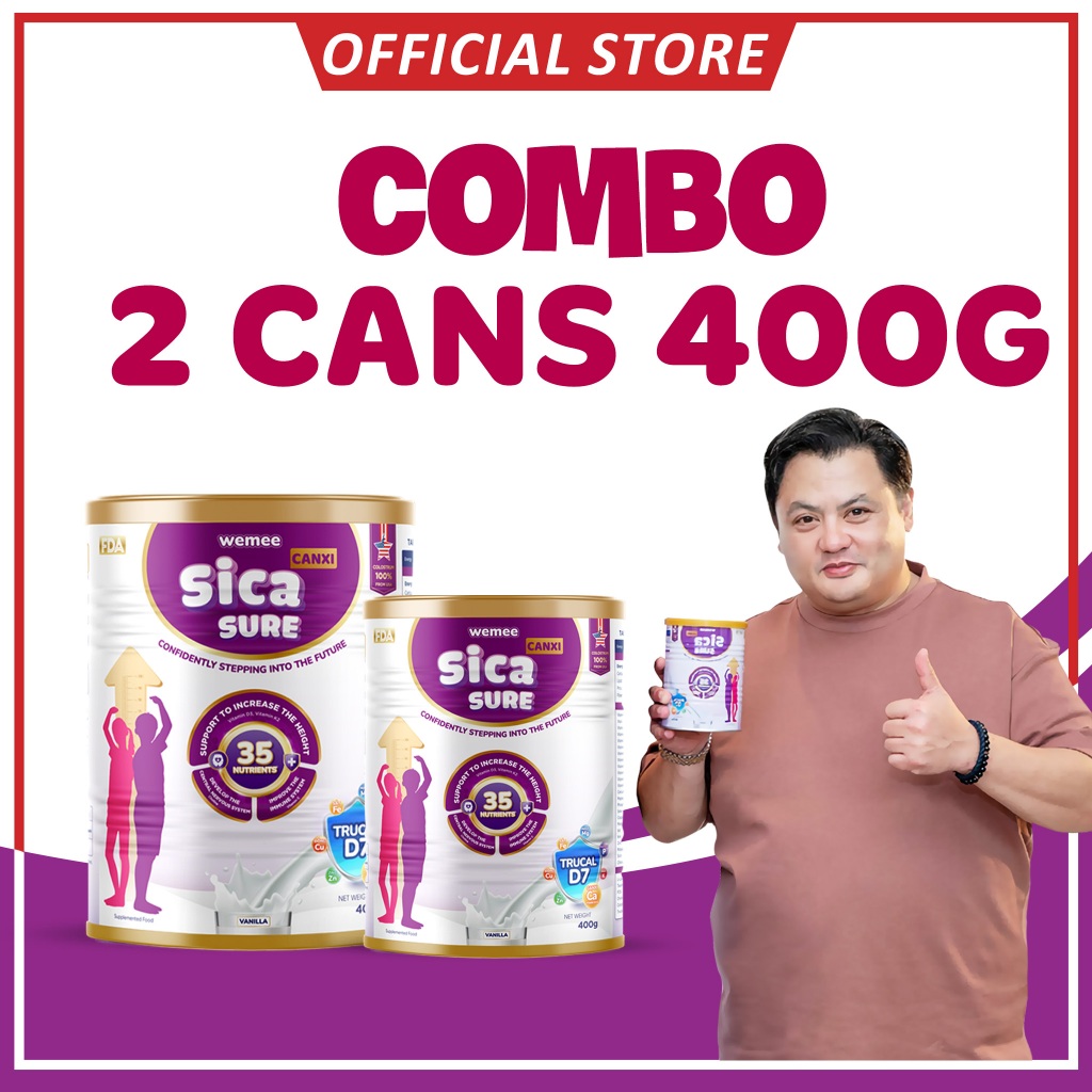 Sica Sure Canxi - Combo of 2 cans of non-fat milk for height growth for ...