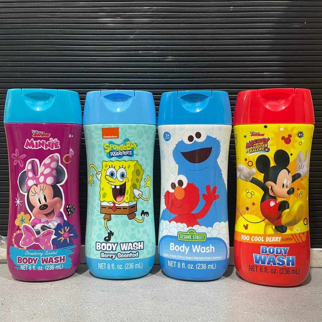 Kids Scented Body Wash ( Minnie / Spongebob / Mickey / Cookie Monster ...