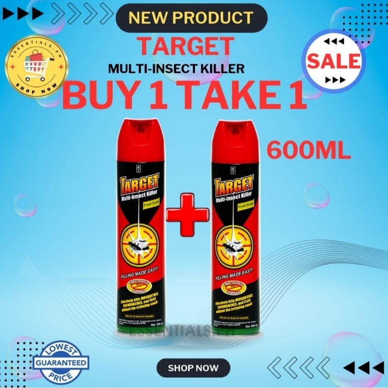 NEW BUY 1 TAKE 1 TARGET MULTI INSECT KILLER 600ML | Shopee Philippines