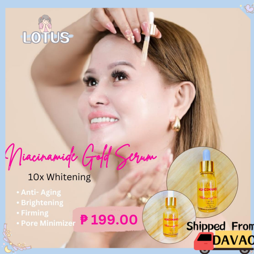 LOTUS Chel Premium Niacinamide Gold Serum (DAVAO) | Shopee Philippines