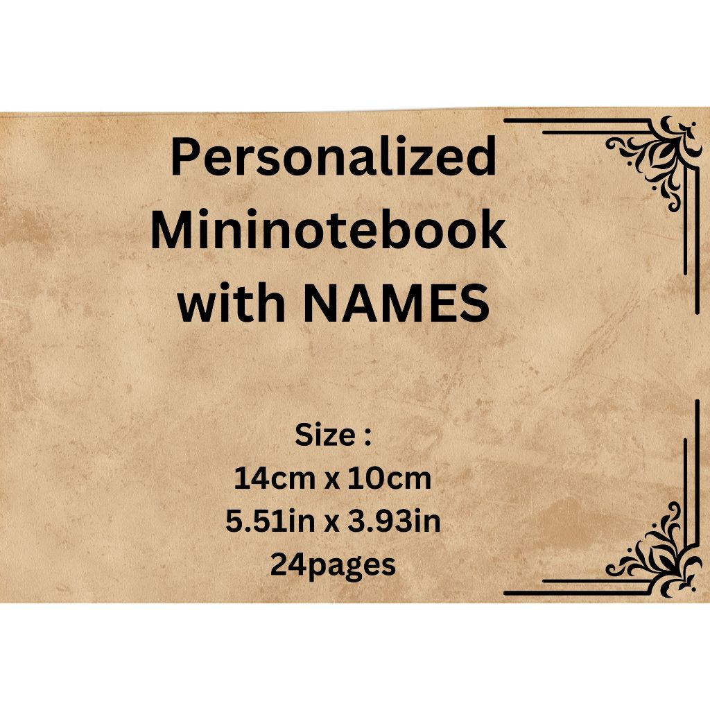 Personalized Mini Notebook with NAME (14cmx10cm size) | Shopee Philippines