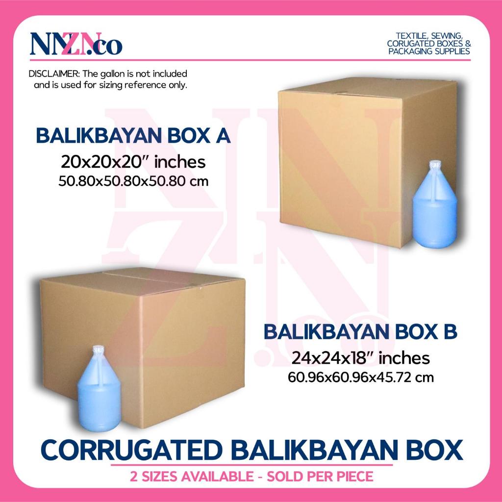NNZN (Sold Per Piece) Corrugated Balikbayan Box RSC Box large Boxes - 2 ...