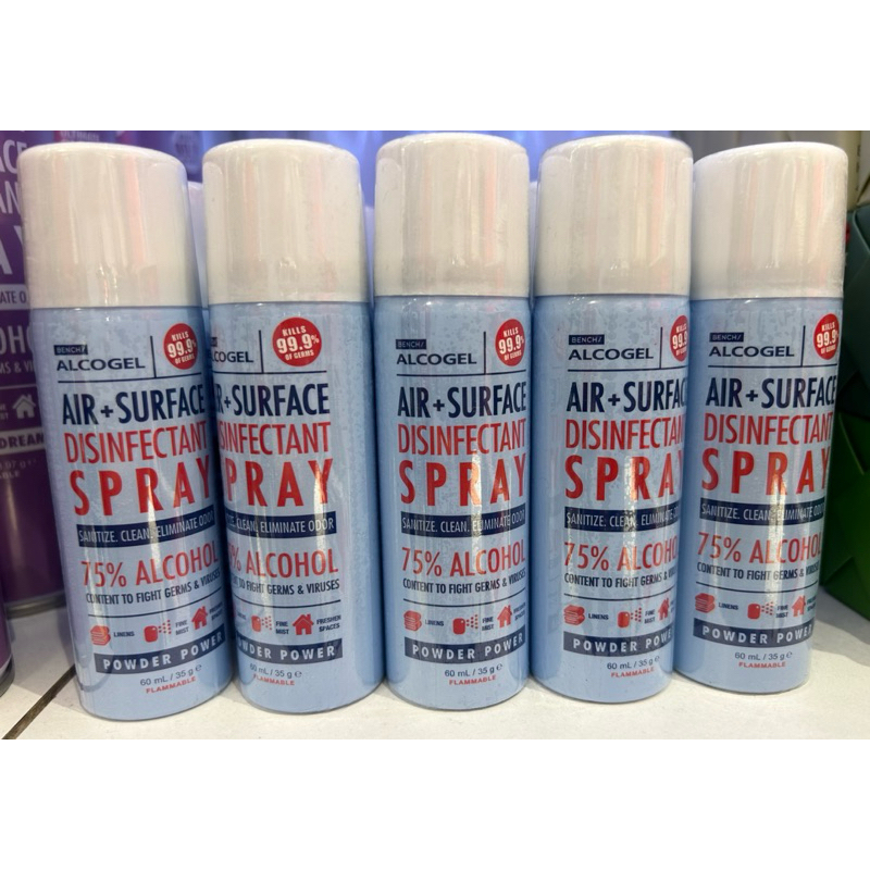 BENCH Alcogel Disinfectant Spray 60g 99.9% of Germs | Shopee Philippines