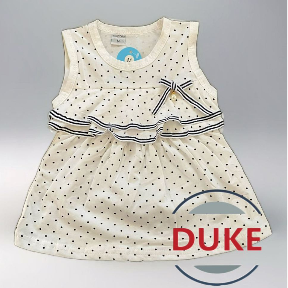 Duke poca-dots 603 sleeveless baby girls dress cute ribbot dresses for ...