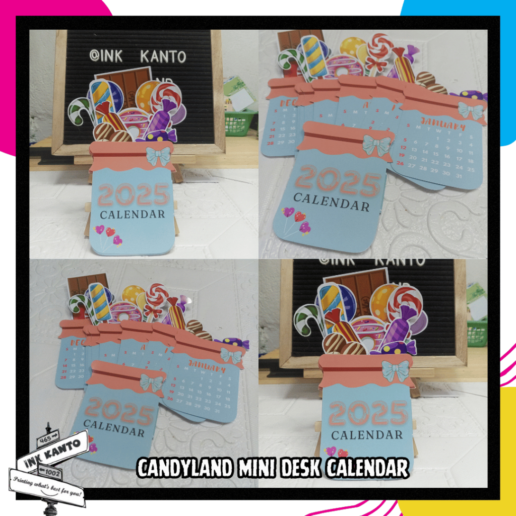 Candyland Mini Desk 2025 Calendar with Easel Stand | Shopee Philippines