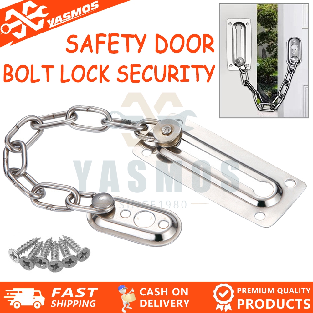 Metal Alloy Door Chain Guard Security Bolt Latch Lock With screws Home ...