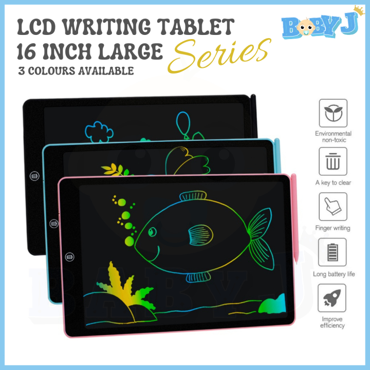 16/20 inch Rechargeable LCD Writing Tablet Colorful Word Smart Graphics ...