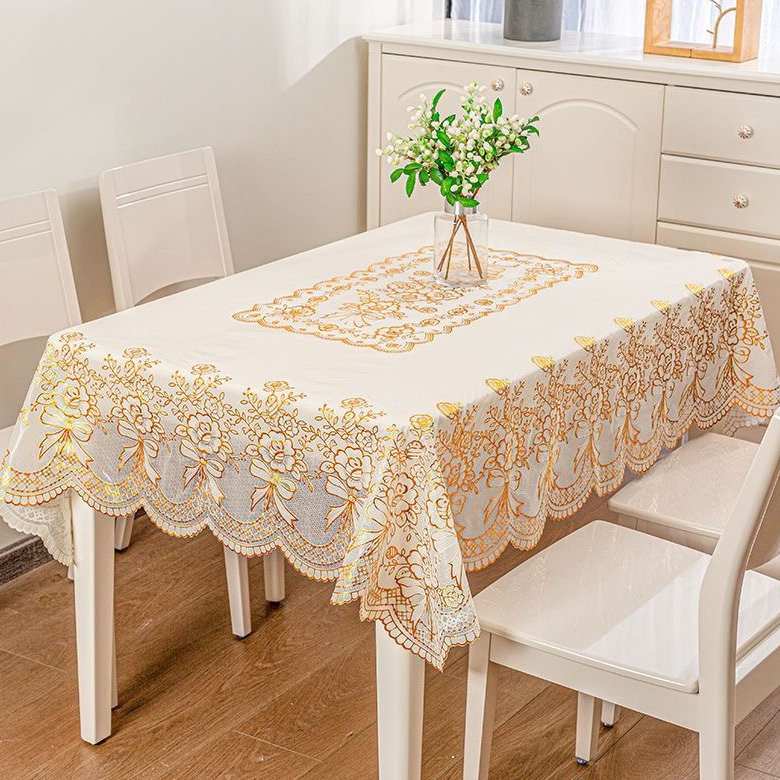 Tablecloth Pvc Table Cover Waterproof & 0ilproof Table Mantel Classic ...